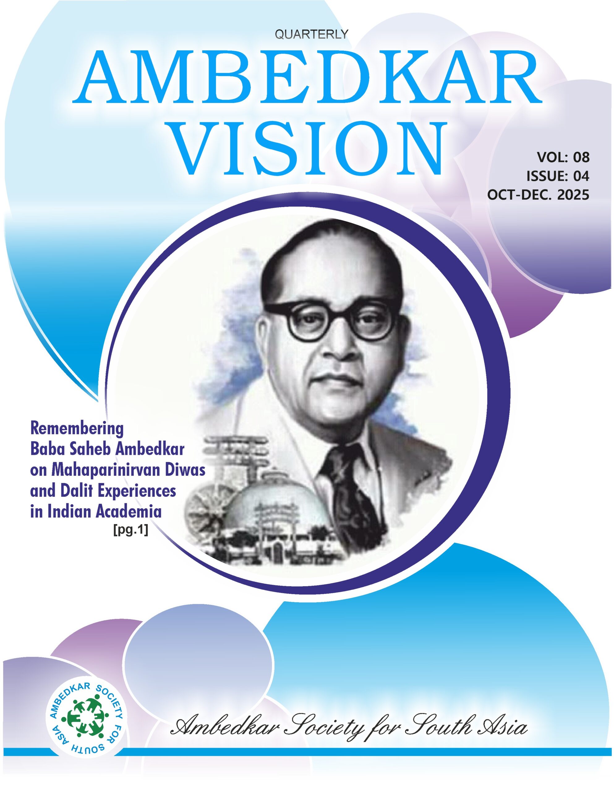 Quarterly Magazine Ambedkar Vision, Oct-Dec 2025 – Ambedkar Society for ...
